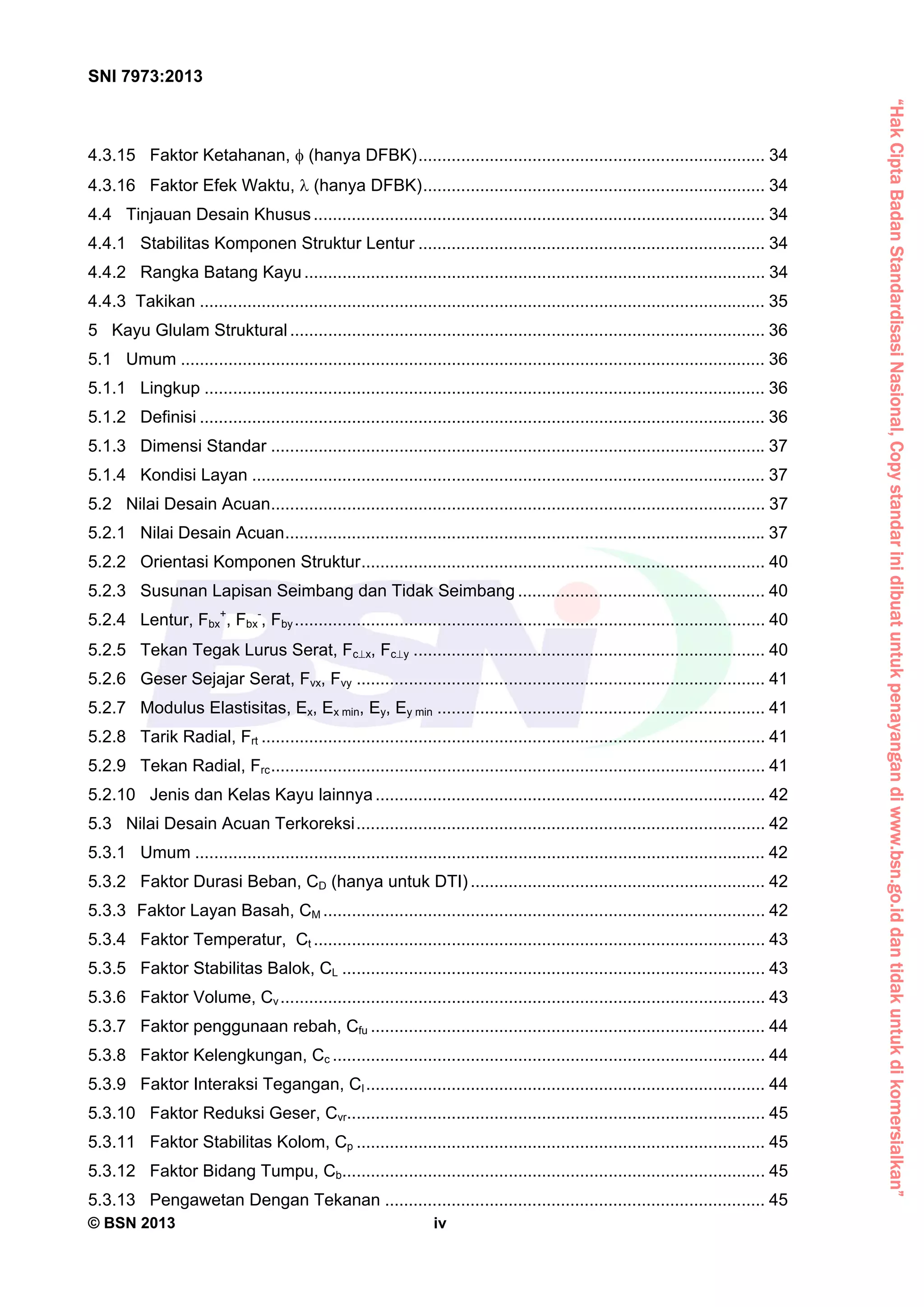 Sni 7973 2013 spesifikasi desain untuk konstruksi kayu | PDF