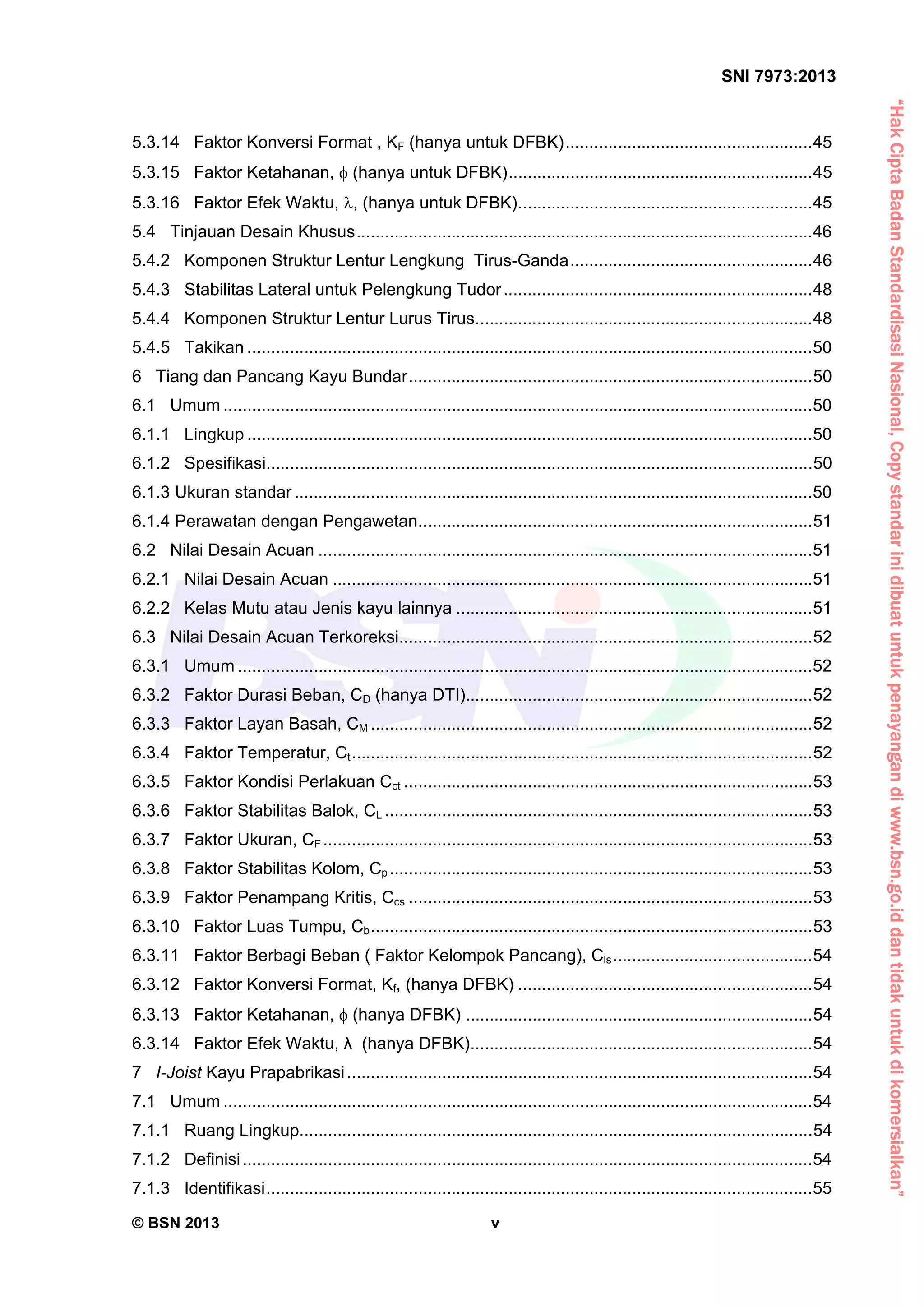 Sni 7973 2013 spesifikasi desain untuk konstruksi kayu | PDF