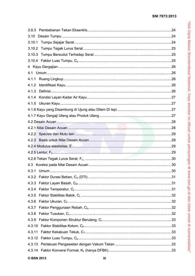 Sni 7973 2013 spesifikasi desain untuk konstruksi kayu | PDF