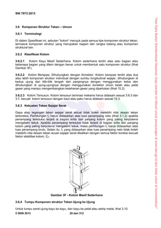 Sni 7973 2013 spesifikasi desain untuk konstruksi kayu | PDF