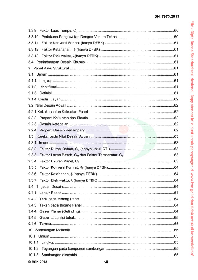 Sni 7973 2013 spesifikasi desain untuk konstruksi kayu | PDF