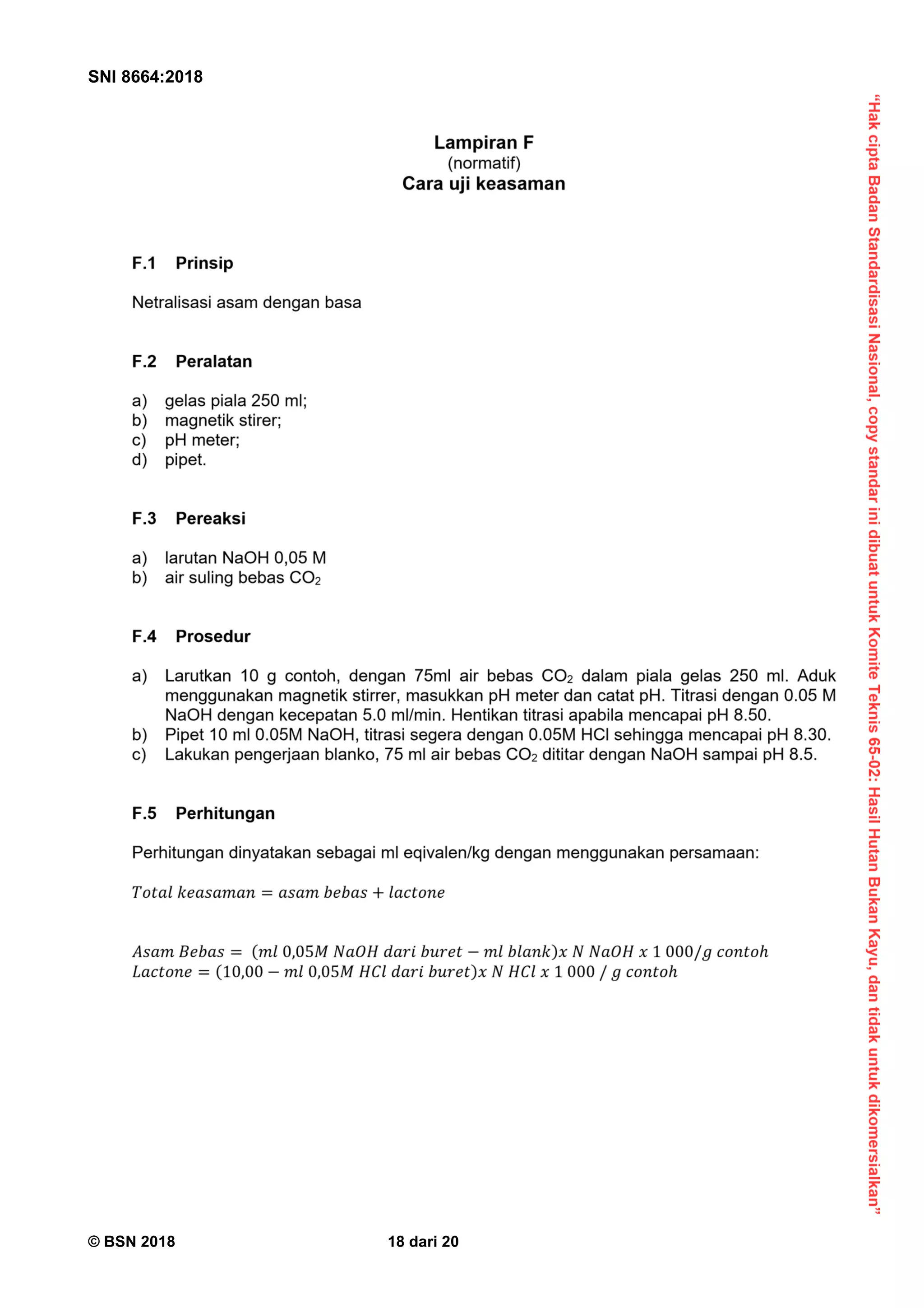 SNI 8664 2018 madu | PDF