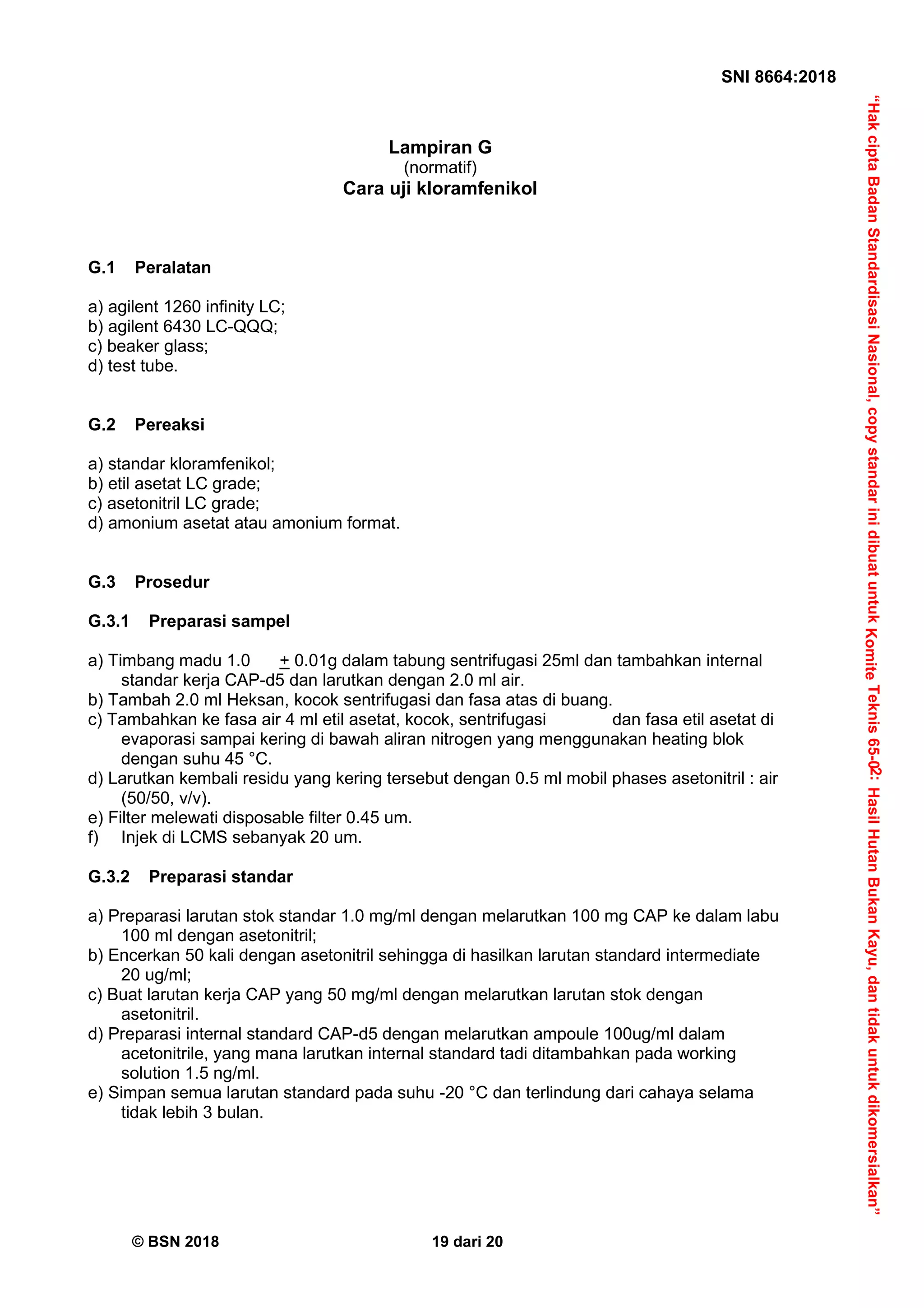 SNI 8664 2018 madu | PDF