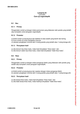 SNI 8664 2018 madu | PDF