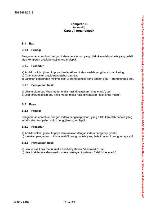 SNI 8664 2018 madu | PDF
