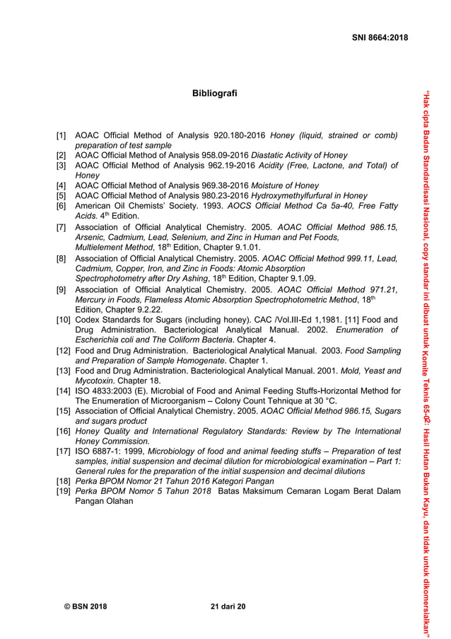 SNI 8664 2018 madu | PDF