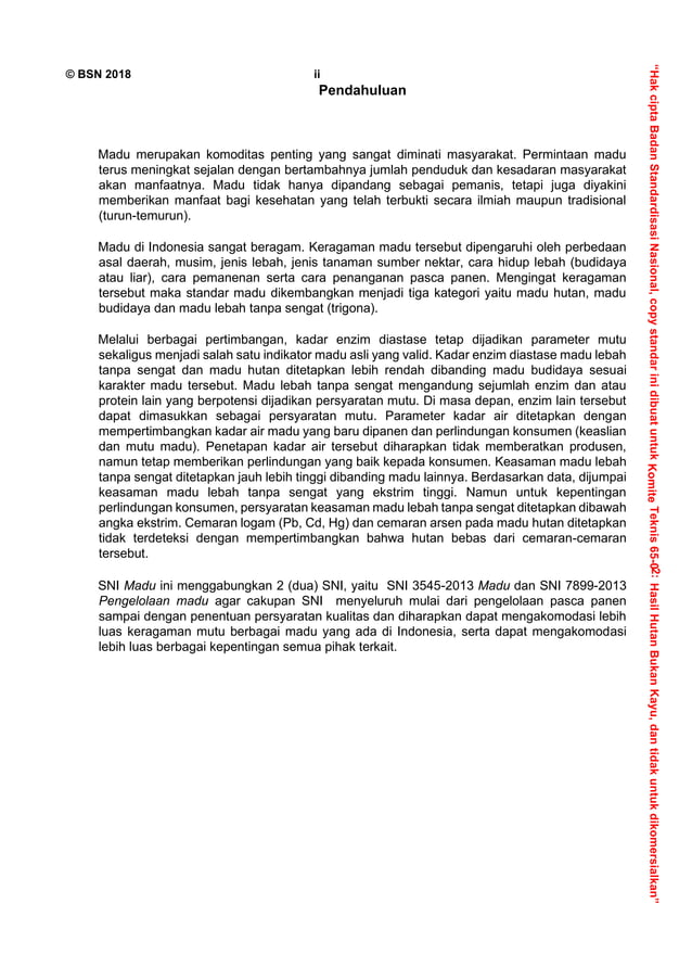 SNI 8664 2018 madu | PDF
