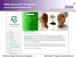 SNIA Emerald Introduction | PDF