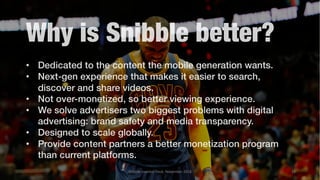 Snibble Investor Deck | PDF