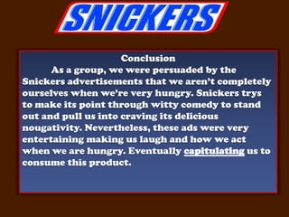 Snickers ad project | PPTX