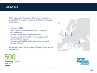 Sni e-declaration SAP extractor for Poland v1.0 | PPTX