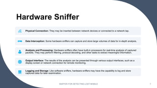 SNIFFER FOR DETECTING LOST MOBILE ppt arya | PPTX