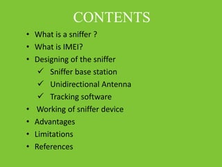 Sniffer ppt | PPTX | Smartphones | Consumer Electronics