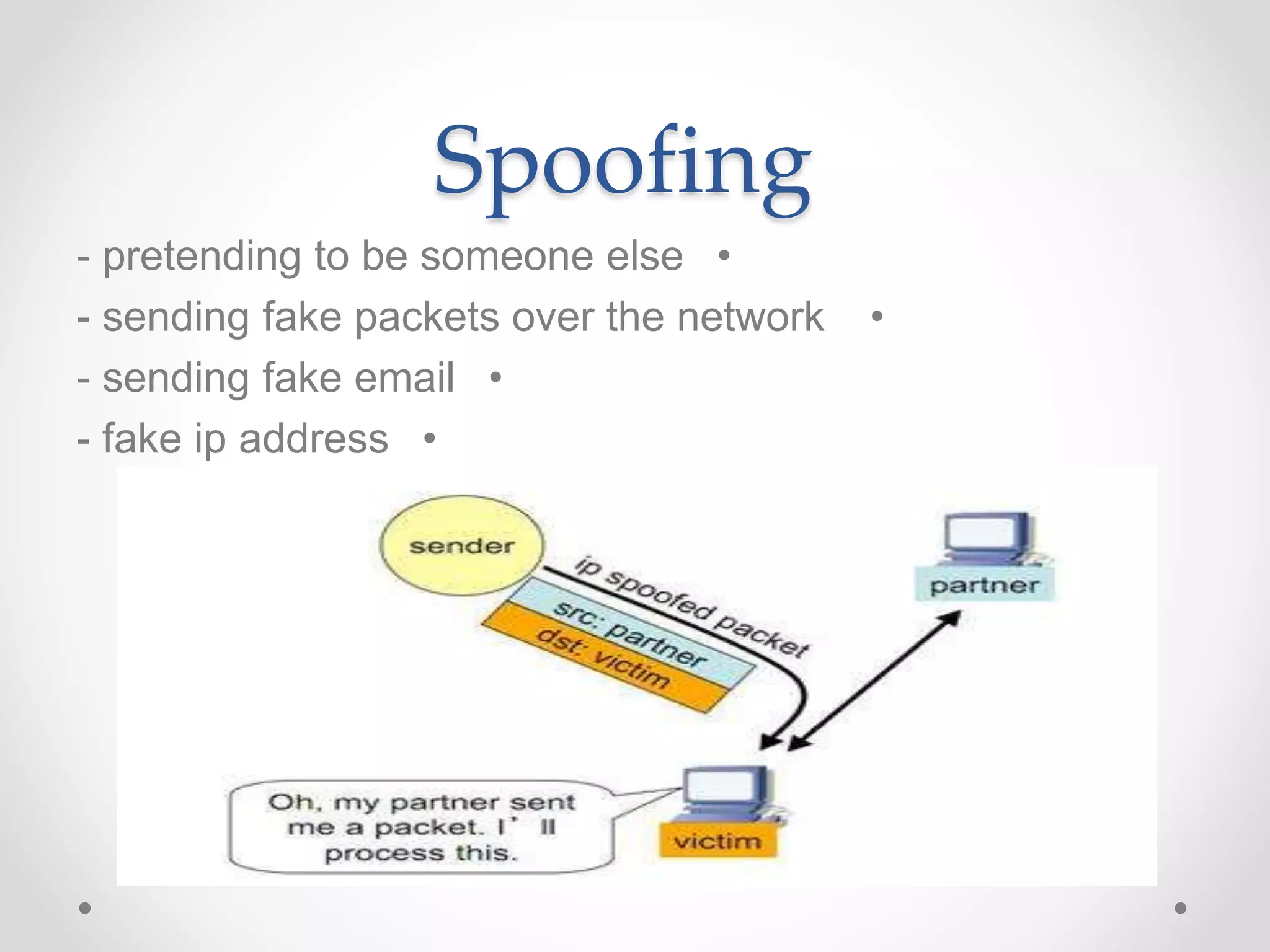 Sniffing and spoofing | PPTX