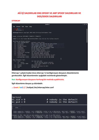 SNİFFİNG VE SERVİS DIŞI BIRAKMA SALDIRILARI | PDF