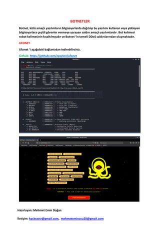 SNİFFİNG VE SERVİS DIŞI BIRAKMA SALDIRILARI | PDF