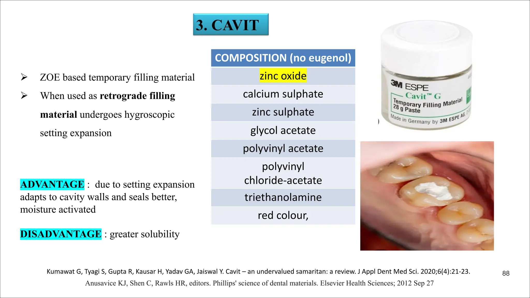 Zinc oxide eugenol as a cement and paste | PDF