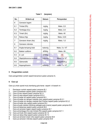 SNI KEMBANG GULA | PDF