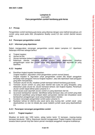 SNI KEMBANG GULA | PDF