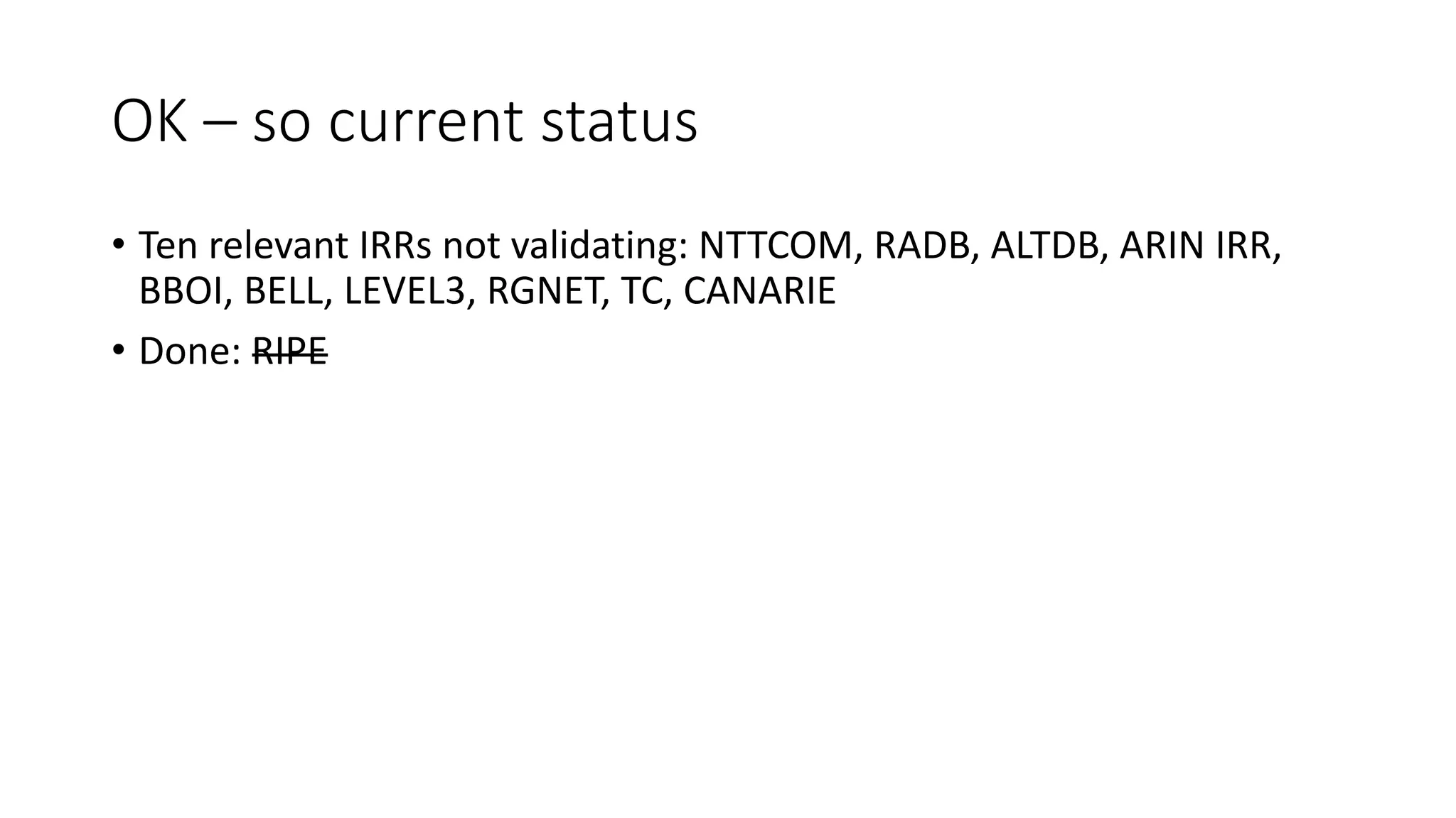 Routing Security Roadmap | PPT