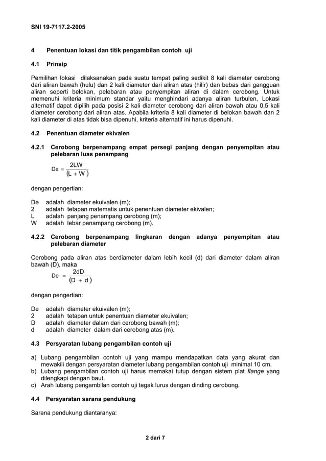 SNI 19-7117.2-2005 tentang Emisi Gas Buang - Sumber Tidak Bergerak ...