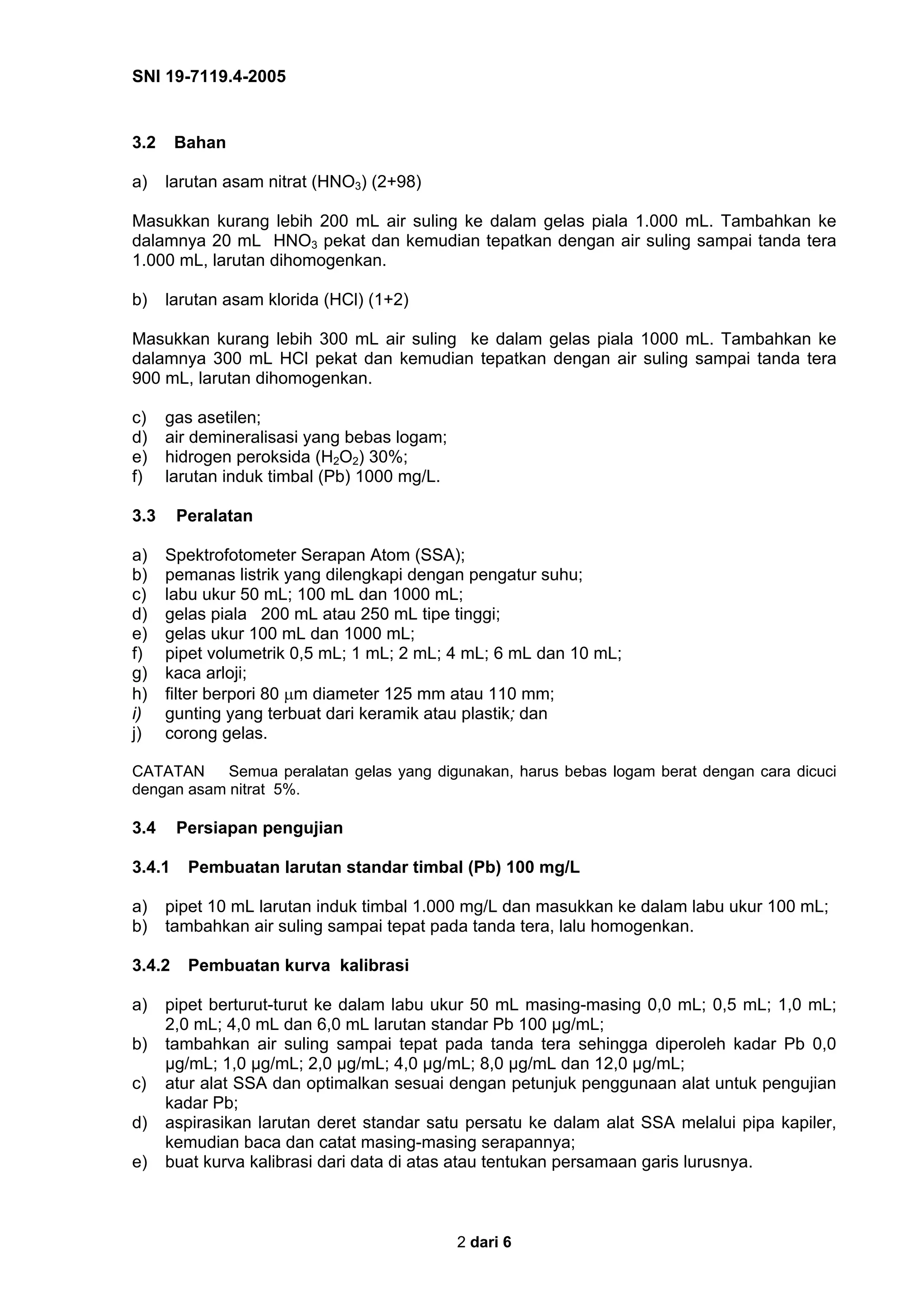 SNI 19-7119.4-2005 tentang Udara Ambien - Bagian 4: Cara Uji Kadar ...