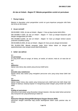 SNI 6989.57:2008 tentang Air dan Air Limbah - Bagian 57: Metoda ...