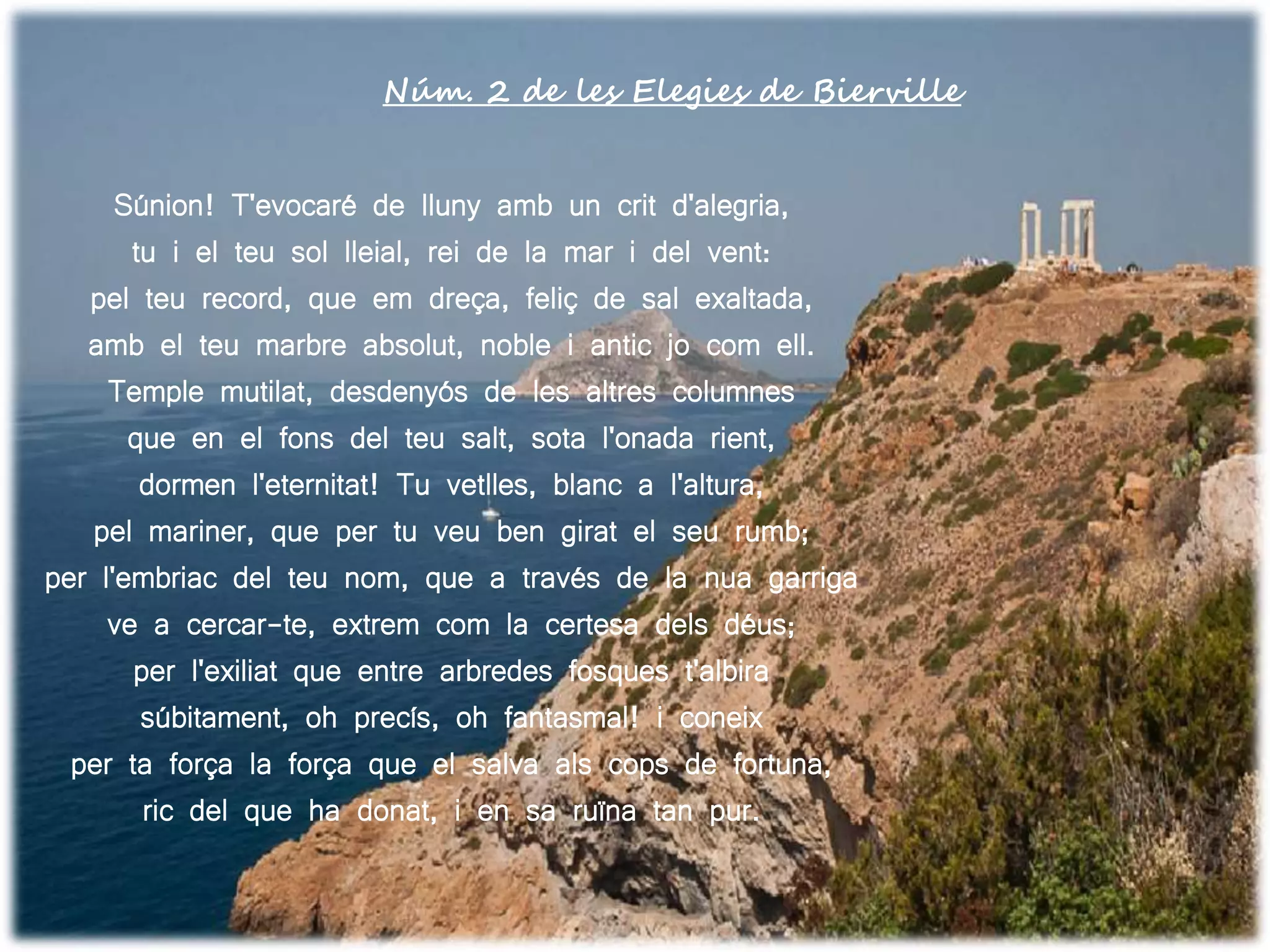 Súnion! t’evocaré de lluny amb un crit d'alegria... | PPTX