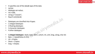 DATATYPE IN C# CSHARP.net