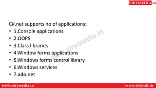 introduction to c # | PPT