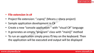 introduction to c # | PPT