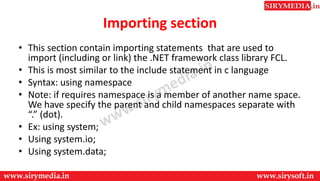 introduction to c # | PPT