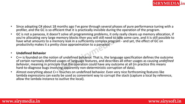 difference between c c++ c# | PPT