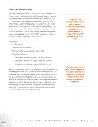 Snippets, Scans and Snap Decisions: How Component Identification Methods Impact the Efficiency ...