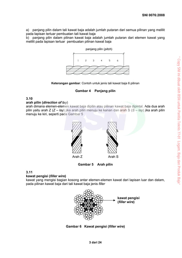 Sni tali kawat baja | PDF