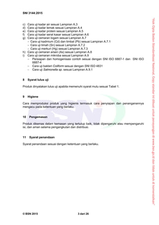 SNI Tempe kedelai | PDF
