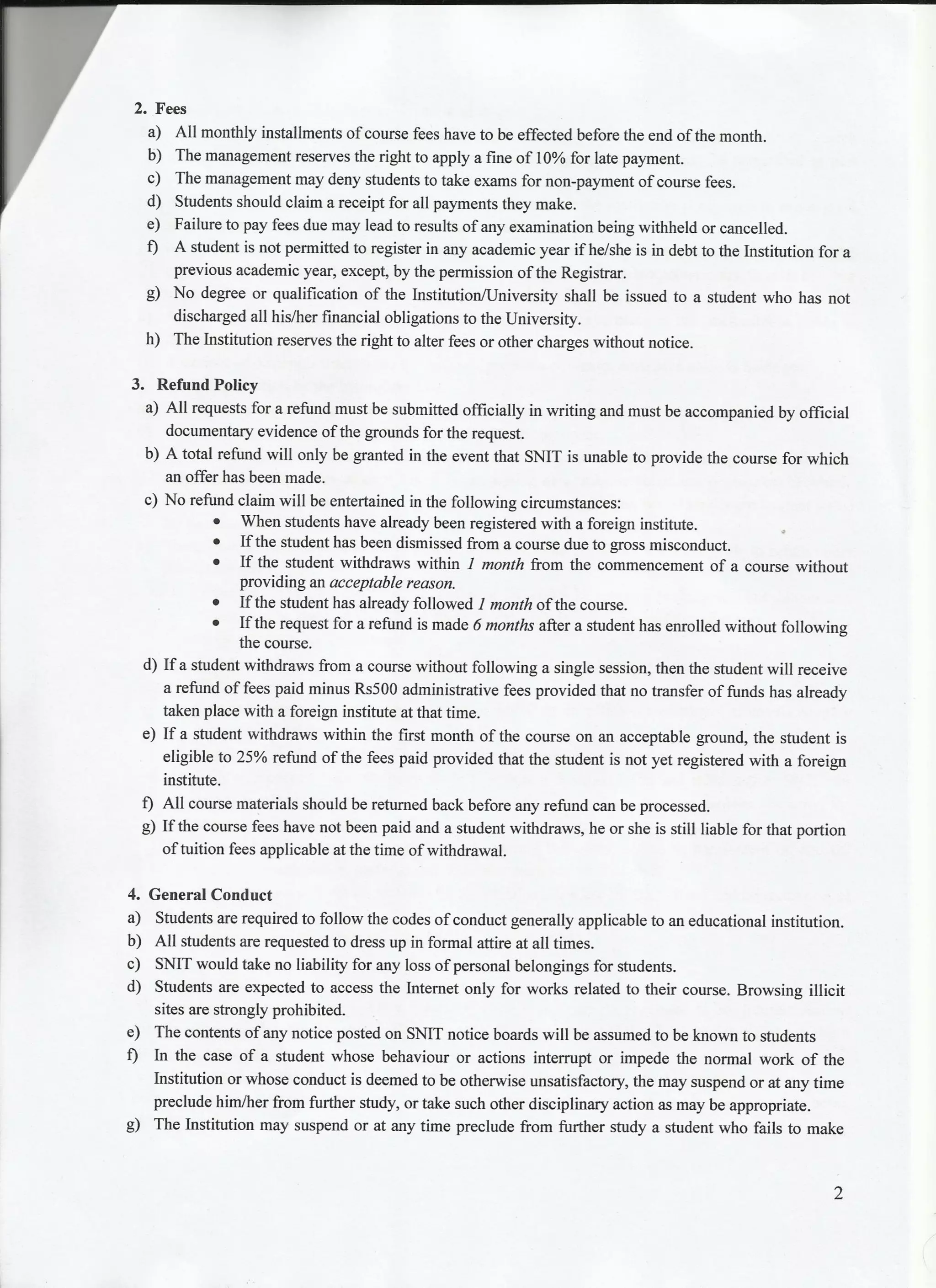 Snit rules and regulations | PDF