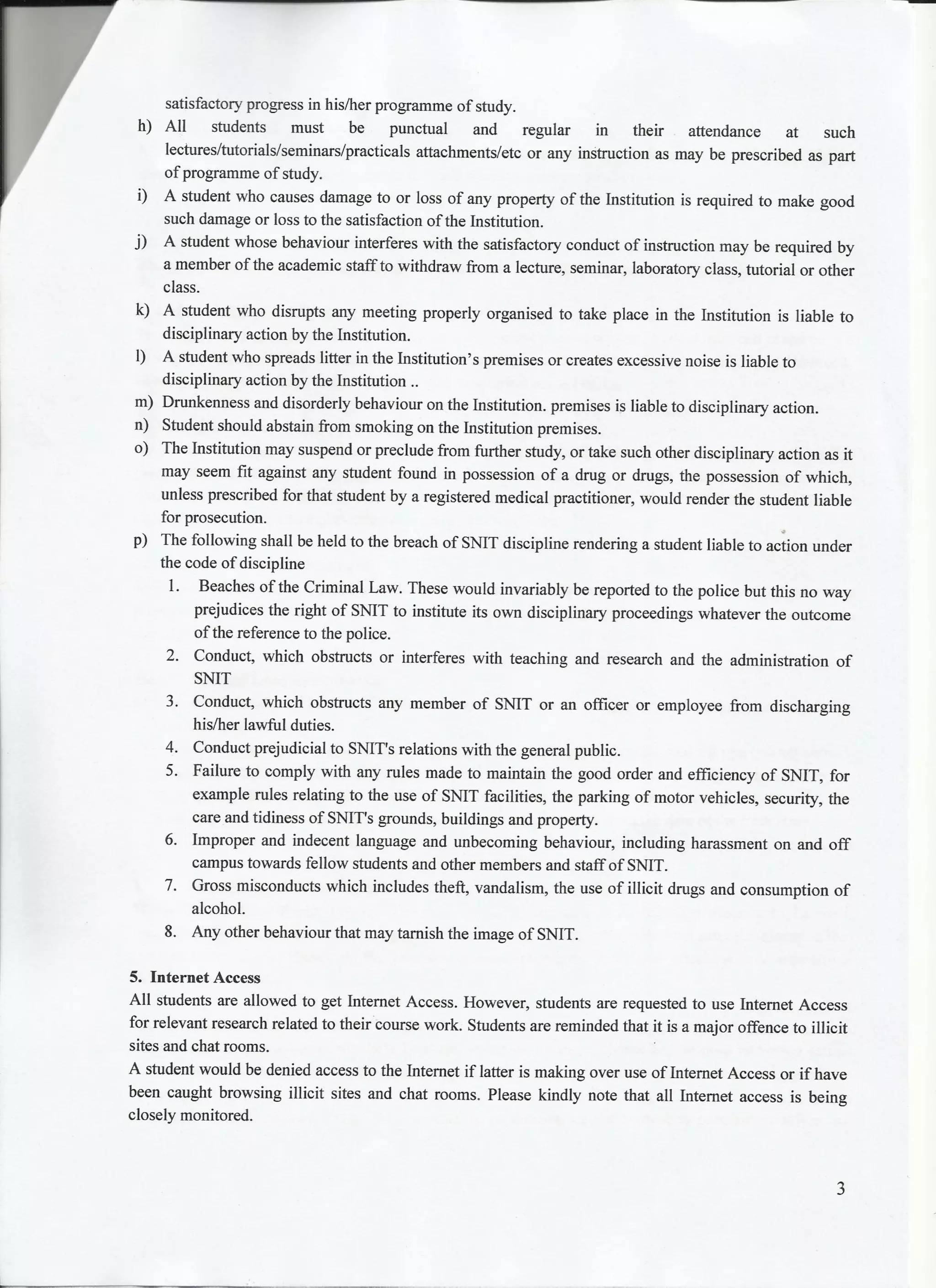 Snit rules and regulations | PDF