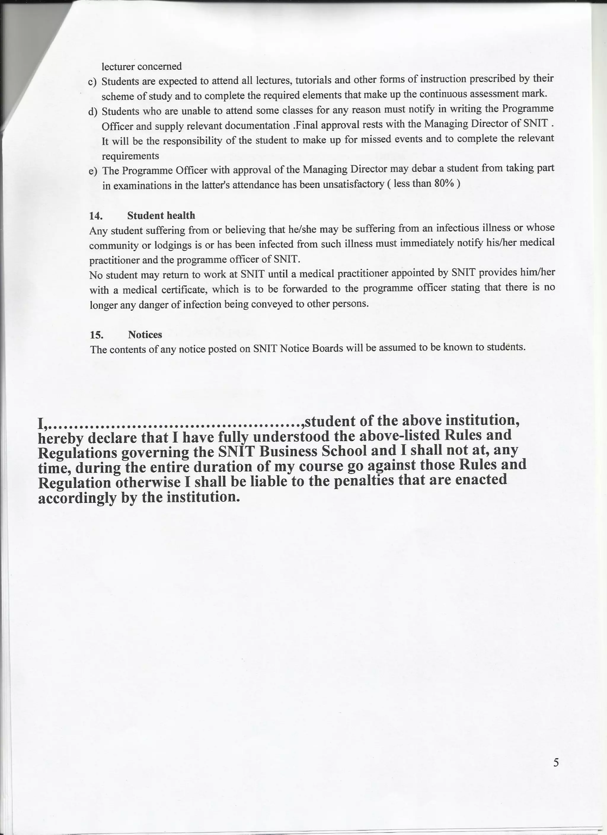 Snit rules and regulations | PDF