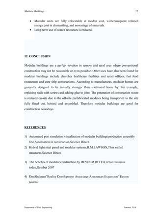 Modular building seminar REPORT 2 | DOC