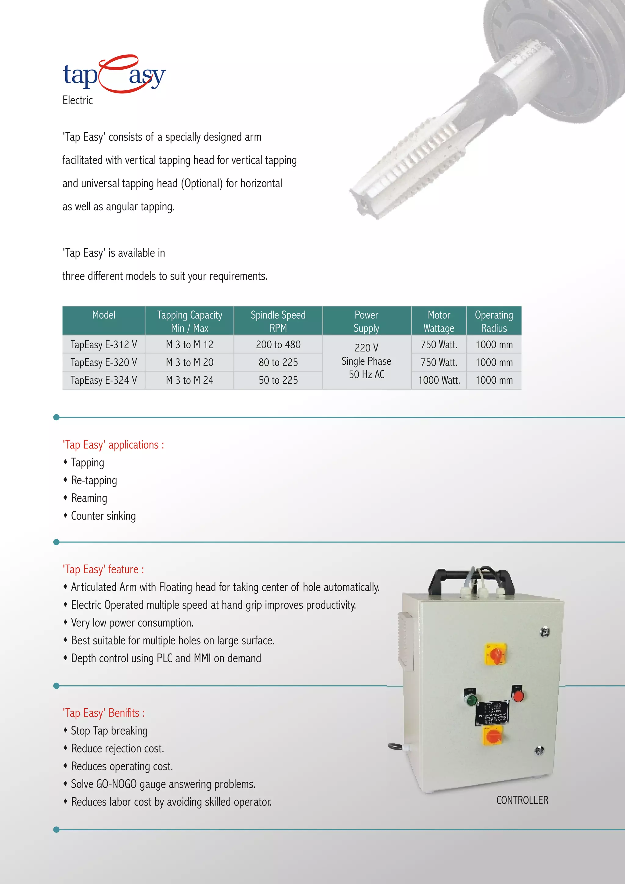 Tapping Machine Manufacturer - ALFATECH ENGINEERS PVT. LTD. | PDF