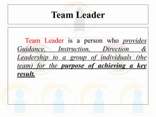 Job Description of Team Leader | PDF