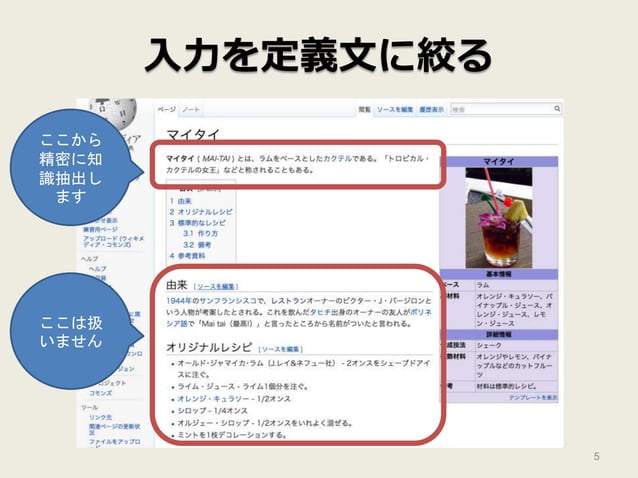 Large Scale Information Extraction From Textual Definitions Through