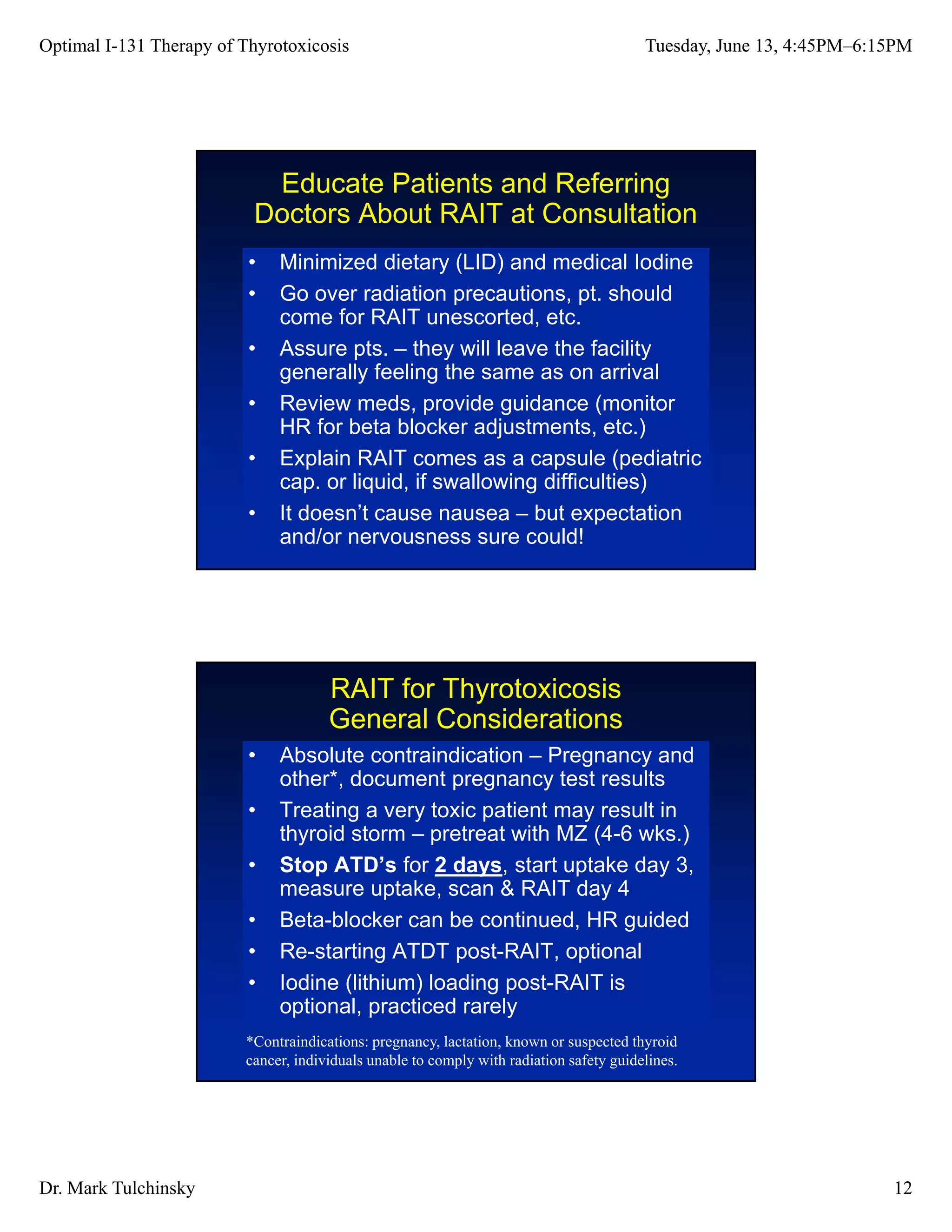 Optimal I-131 Therapy of Thyrotoxicosis | PDF