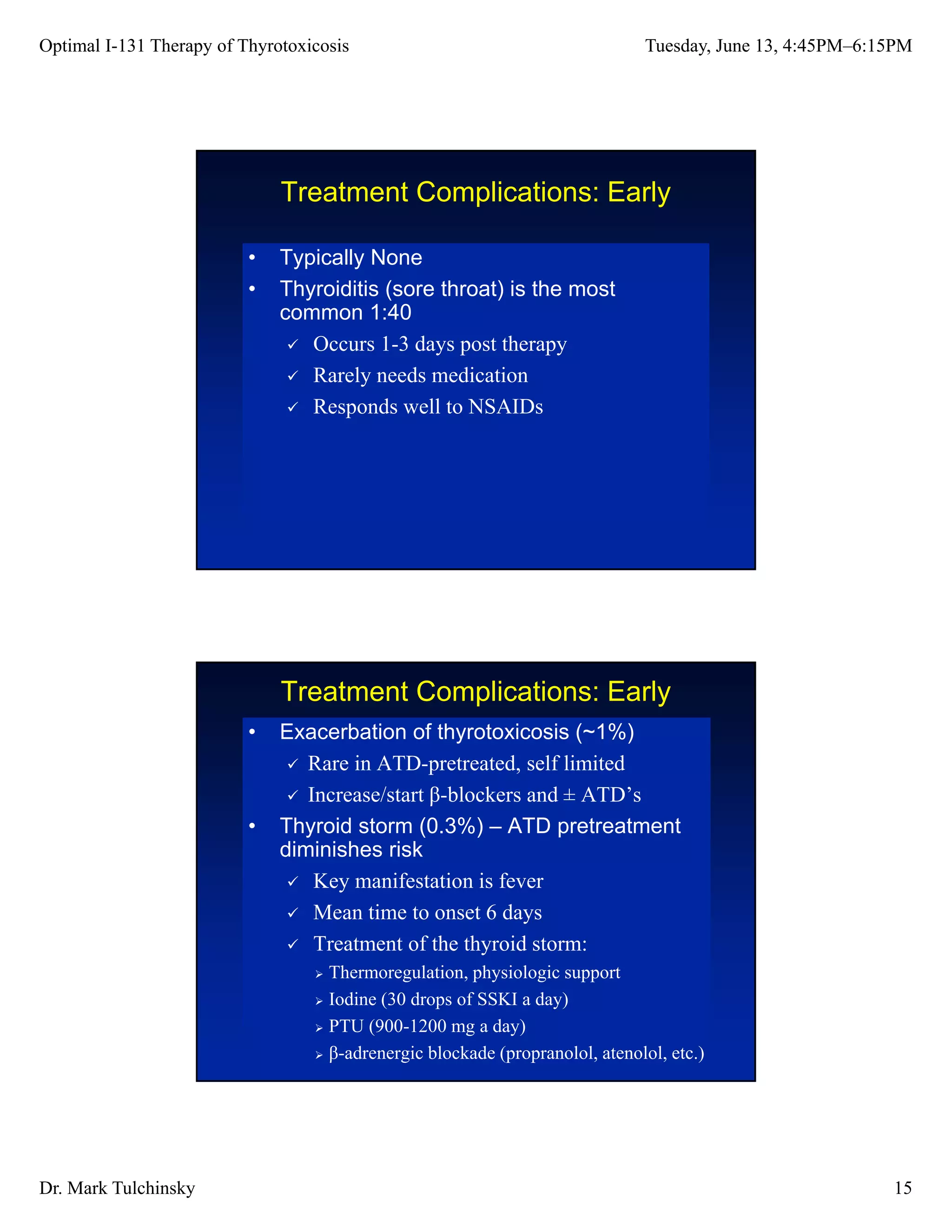 Optimal I-131 Therapy of Thyrotoxicosis | PDF