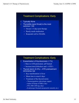 Optimal I-131 Therapy of Thyrotoxicosis | PDF