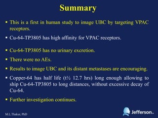 PET Imaging of Urothelial Bladder Cancer | PPTX