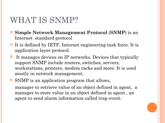 Snmp | PPT