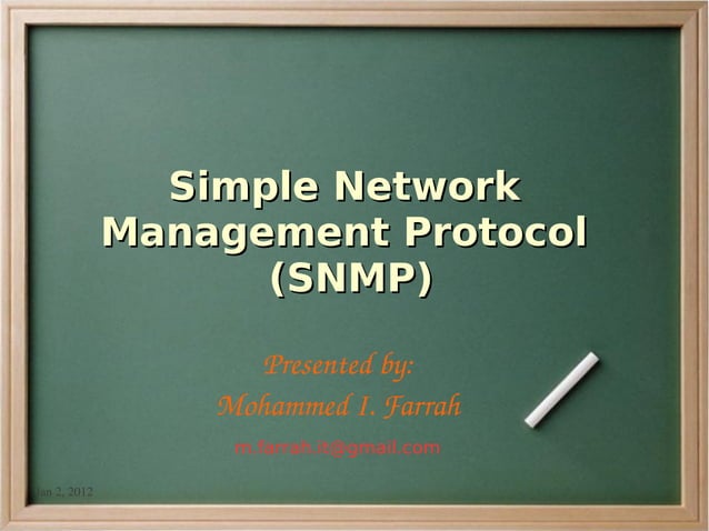 Introduction to SNMP | PPT