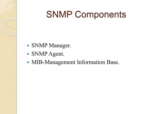 Simple Network Management Protocol | PPTX